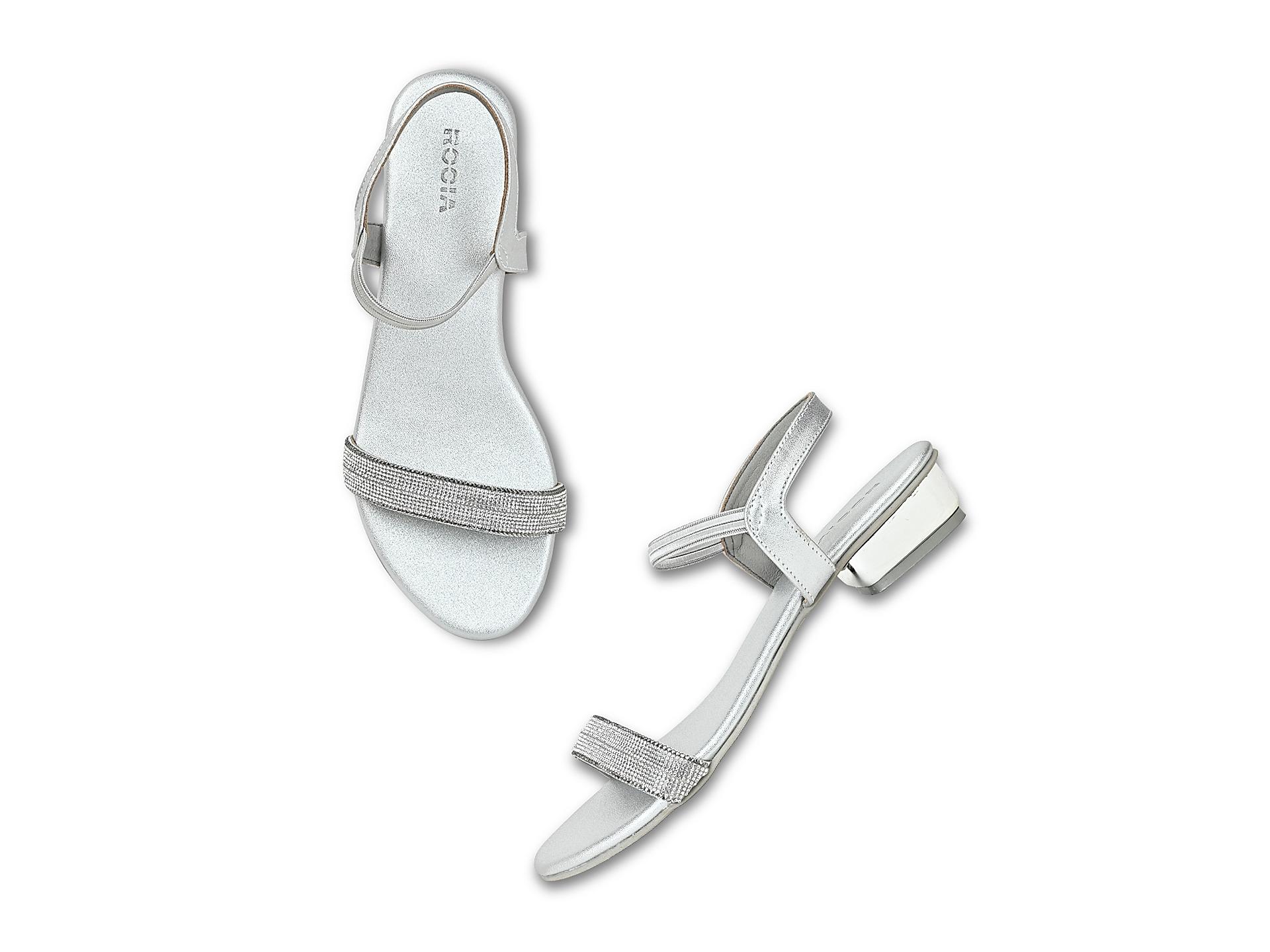 Buy Rocia Silver Women Diamond Embellished Box Heel Sandals Online at Regal Shoes 9805912